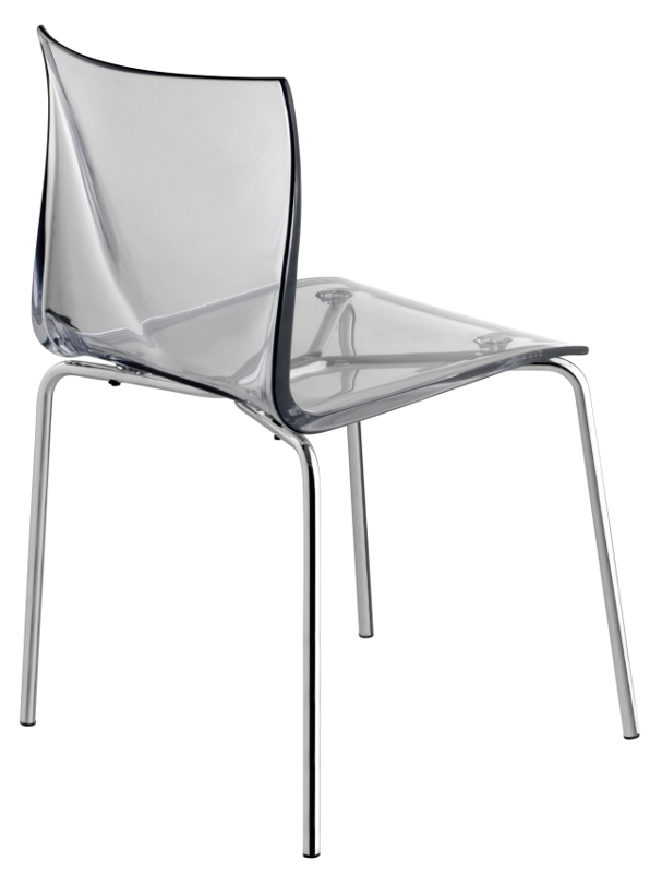 Chair Mind Greeen with chromed steel frame seat Acrylic