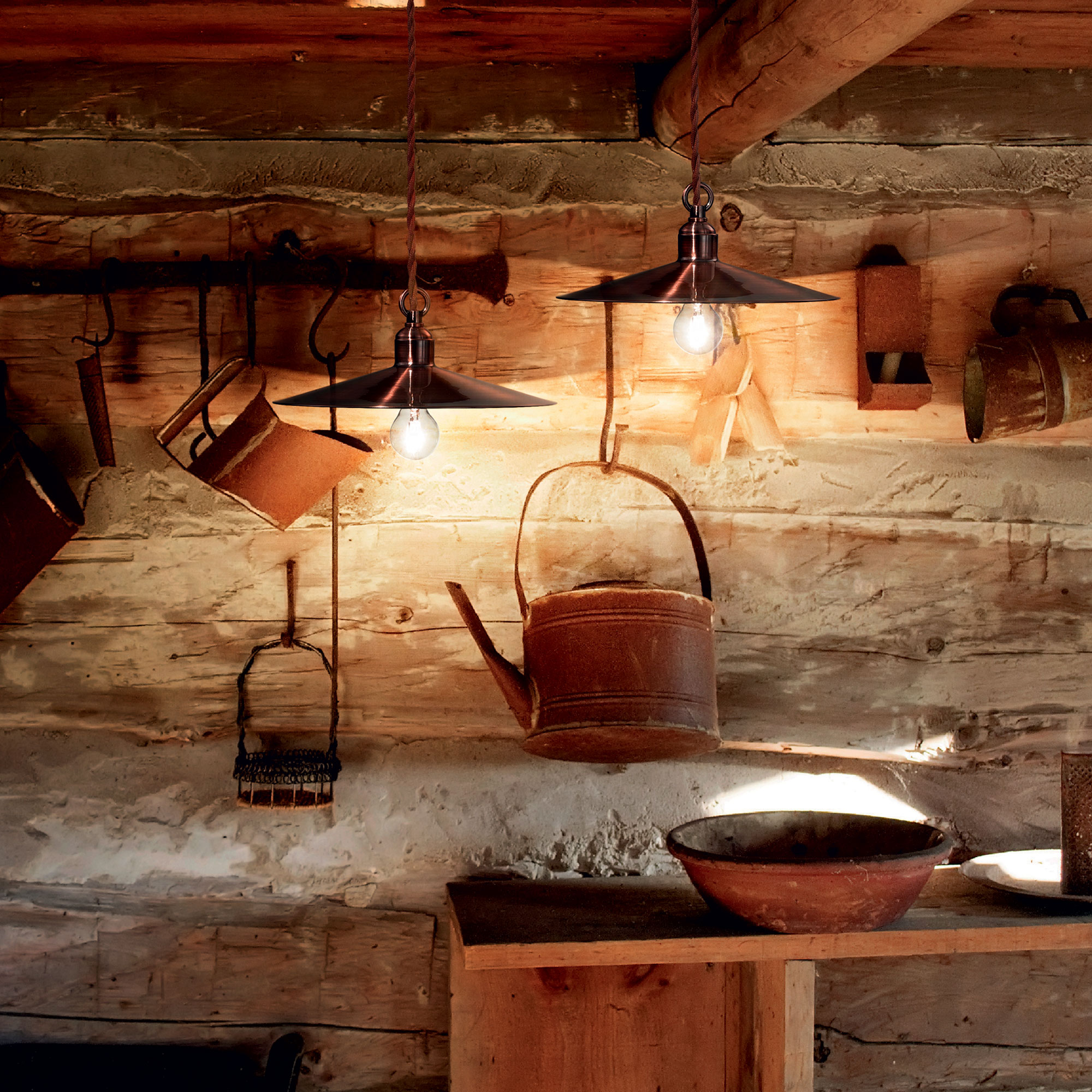 CANTINA SP1 COPPER chandelier by Ideal Lux - lighting