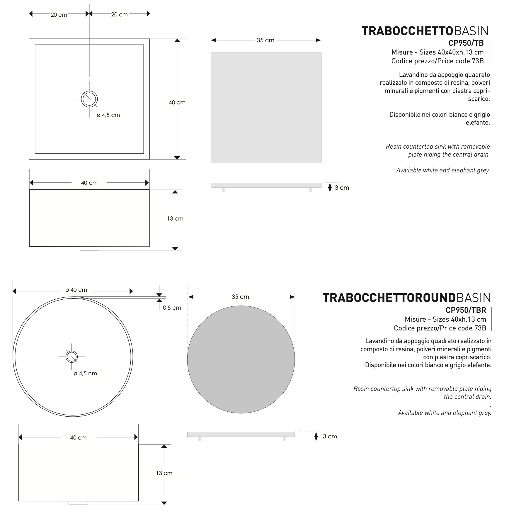Trabocchetto Sink by Cipì | Pari Furniture