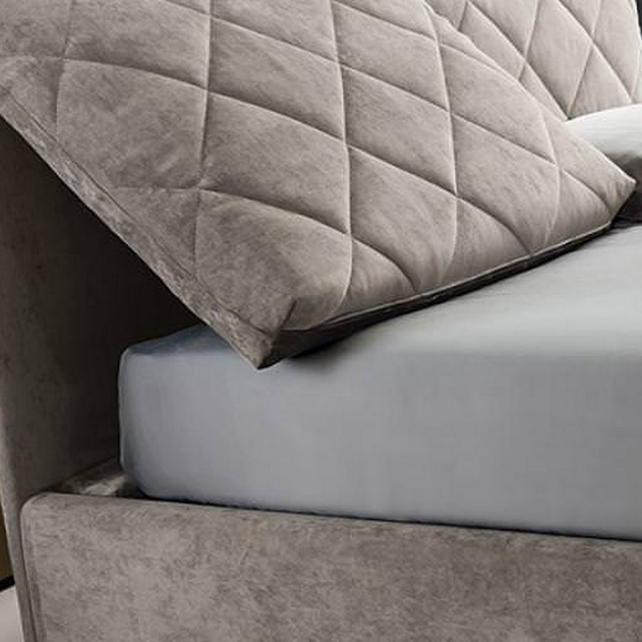 Allison bed a square and a half in fabric or eco-leather 100% made in Italy