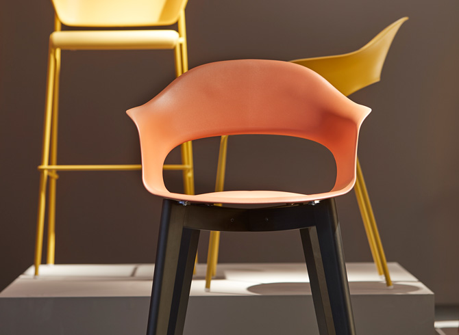 Scab Technopolymer and wood chair Natural Lady B 2843 - Chairs | Equal ...