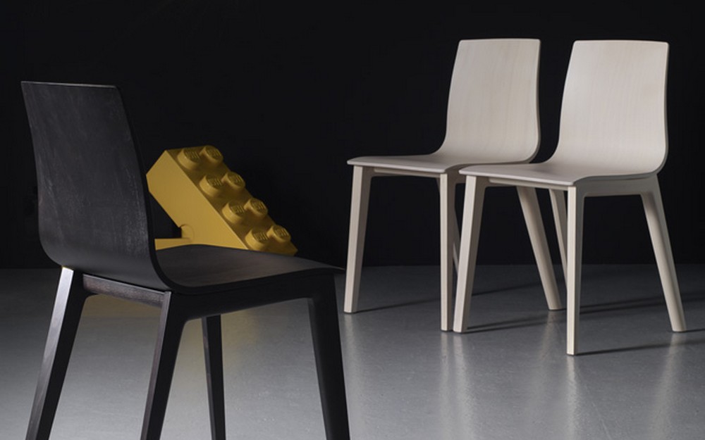 Scab Chair with body and frame in beech wood Smilla 2840 - Chairs ...