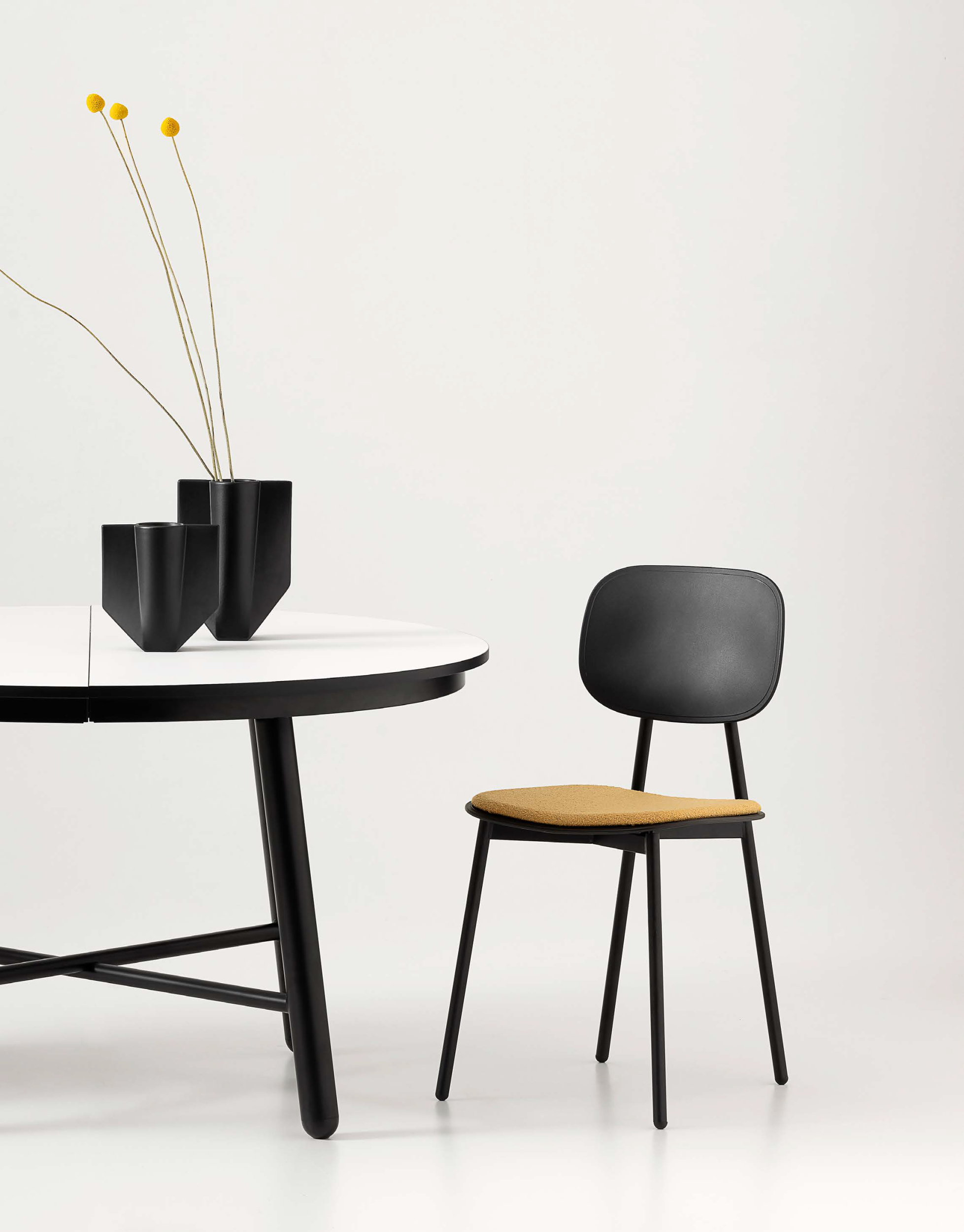 Tata Young Chair by PointHouse with Padded Seat