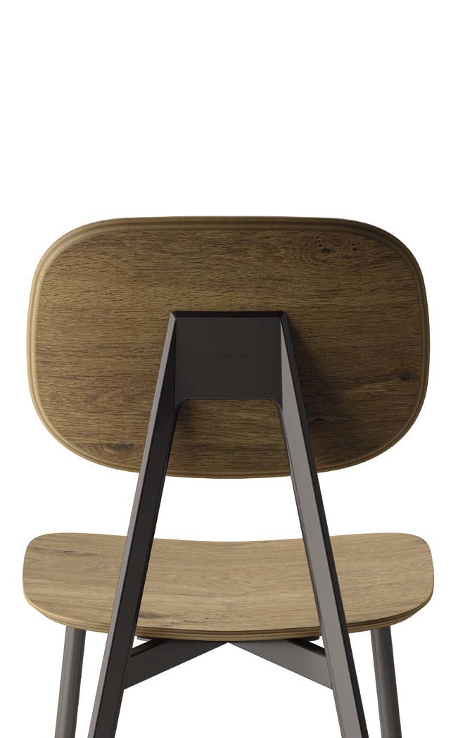 Tata 6 Plastic Stool by PointHouse with seat in polypropylene or wood