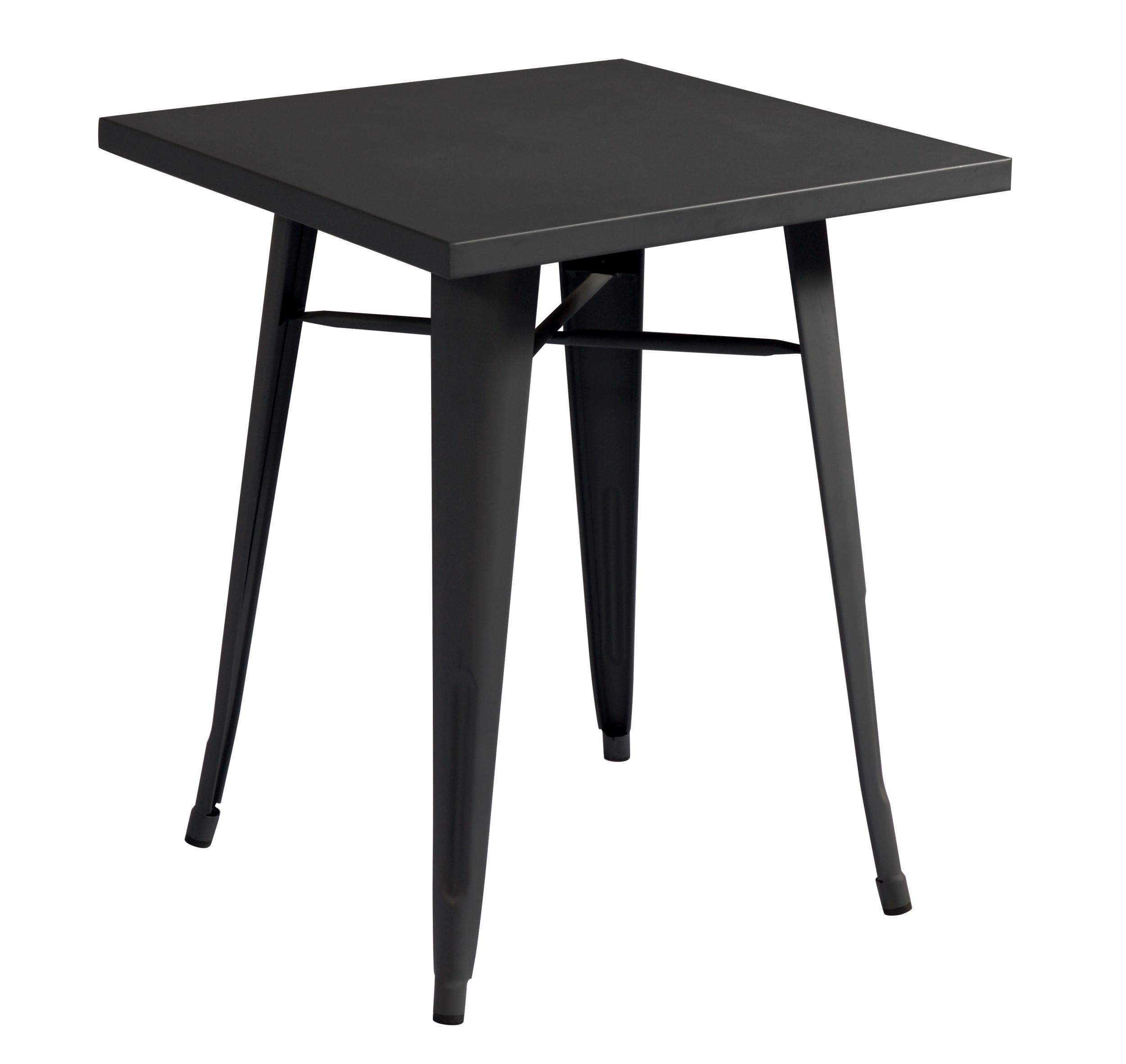 Lead-colored sheet metal table by Greenwood | Pari Furniture