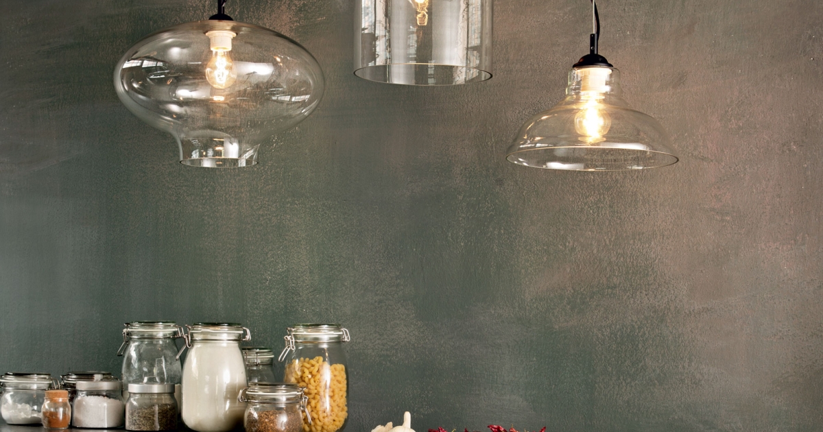 BISTRO' SP1 transparent plate pendant lamp by Ideal Lux - lighting