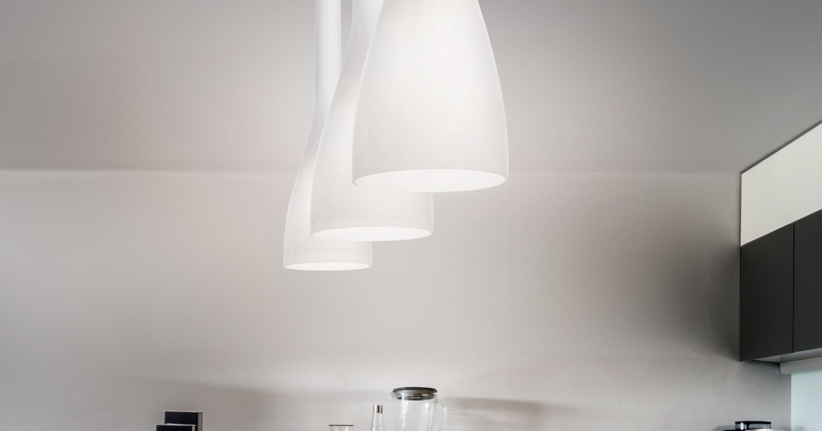 FLUT SP1 big white pendant lamp by Ideal Lux - lighting