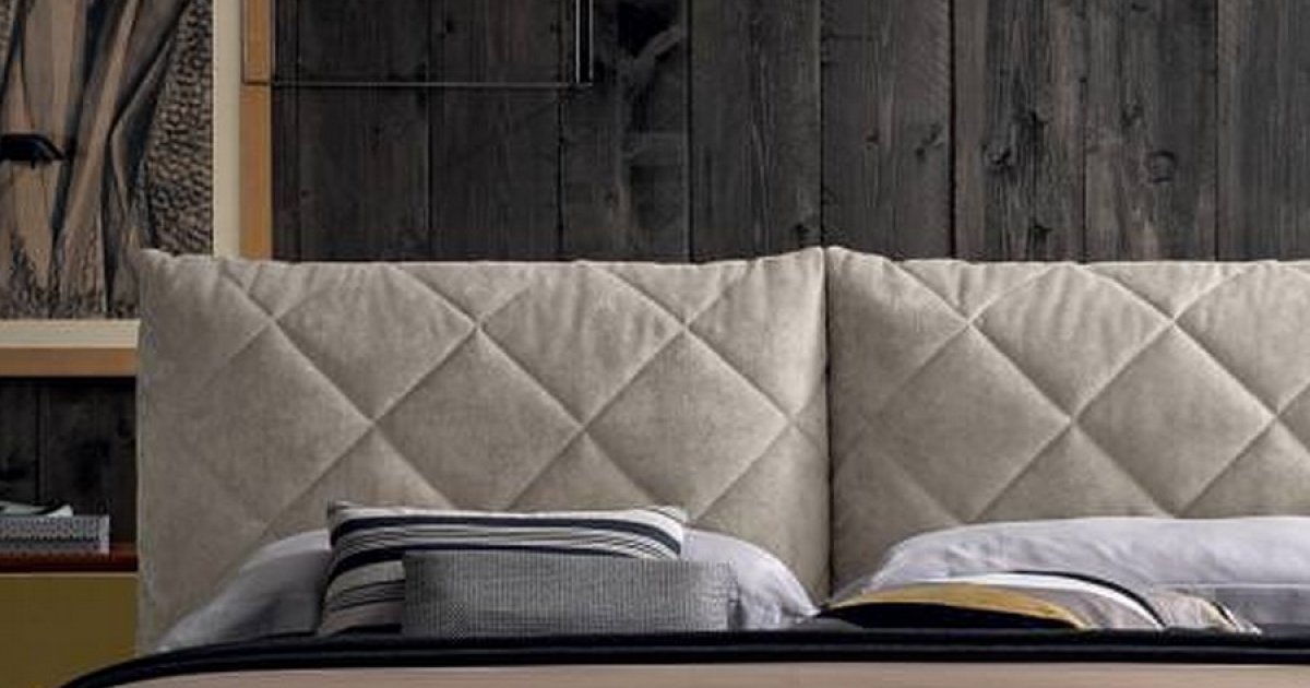Allison bed a square and a half in fabric or eco-leather 100% made in Italy