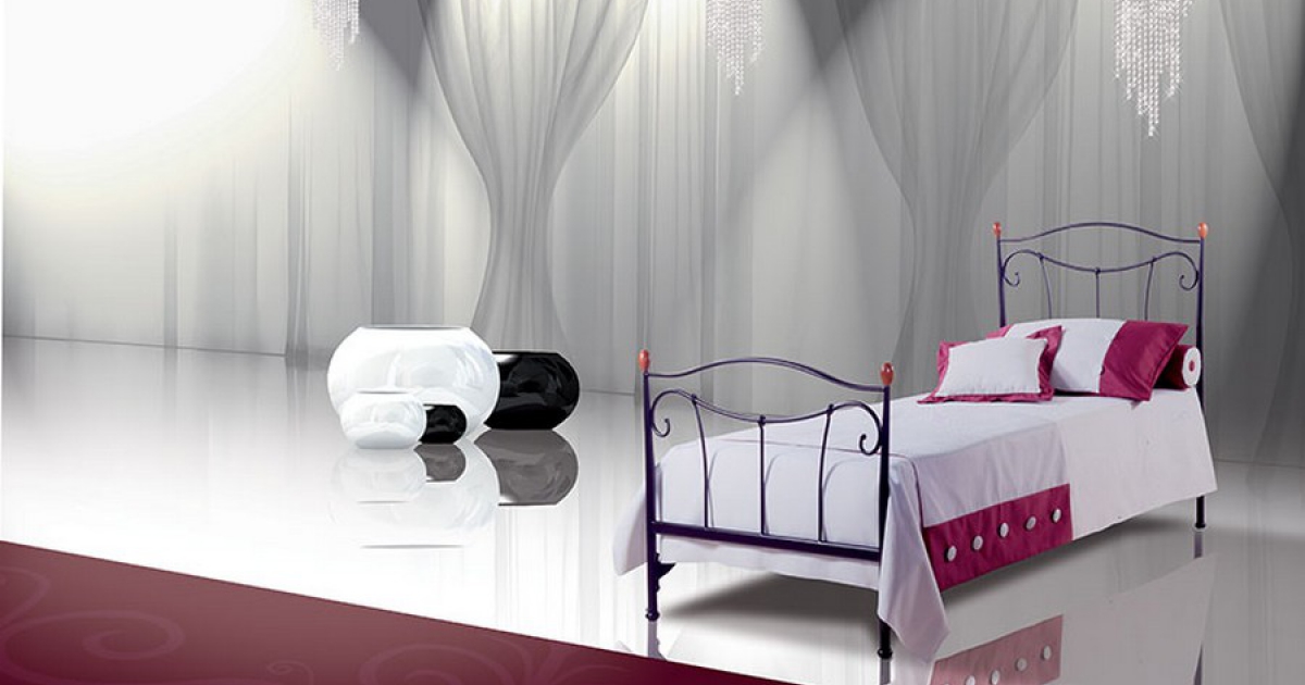 Pama Beds Cleopatra Bed - Wrought Iron Single Beds | Equal furniture