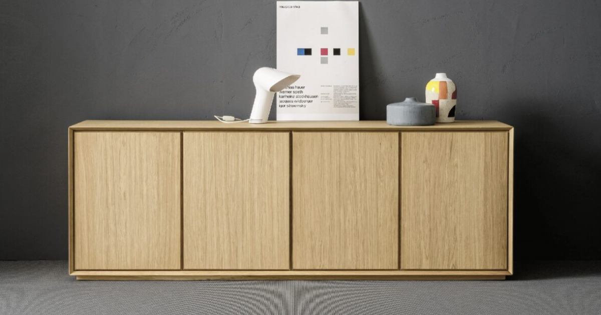 Nook wooden sideboard by Altacorte with 4 doors and two shelves - Sideboards