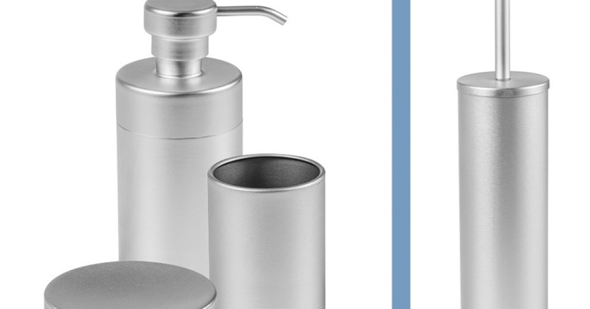 Silver Matt CP90ALU Bathroom Set by Cipì | Pari Furniture