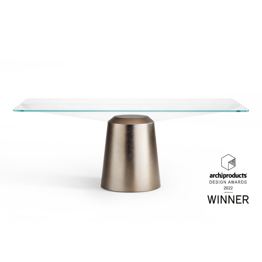 Table Spike en métal et verre par Midj