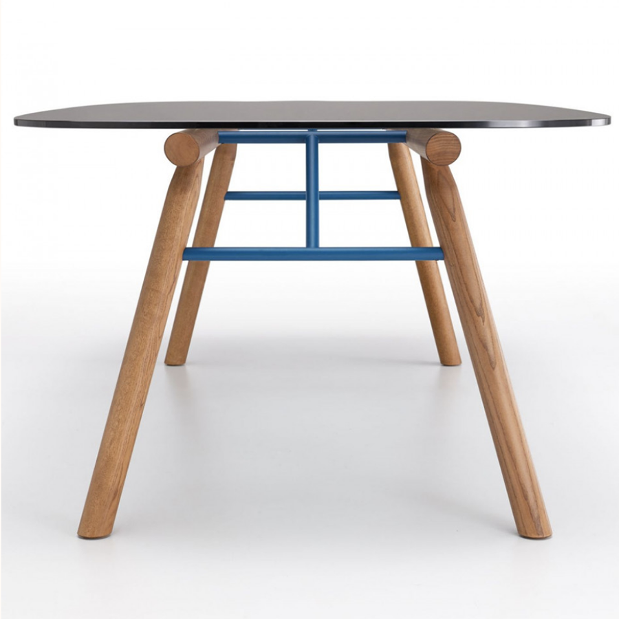 Table Suite en métal et verre par Midj