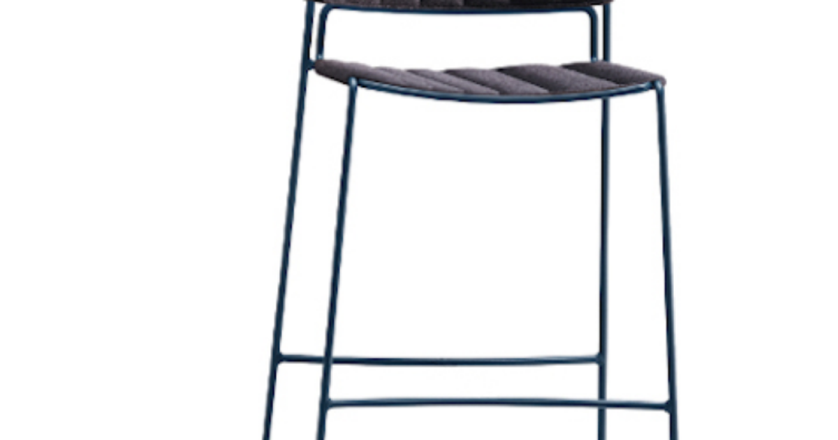 Tabouret en métal Slim M empilable pour l'intérieur et l'extérieur par Midj