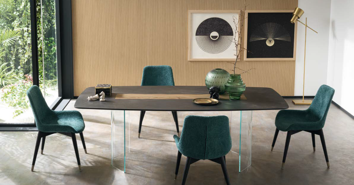 Table fixe ovale ou rectangulaire Murano d'Altacorte - Tables fixes